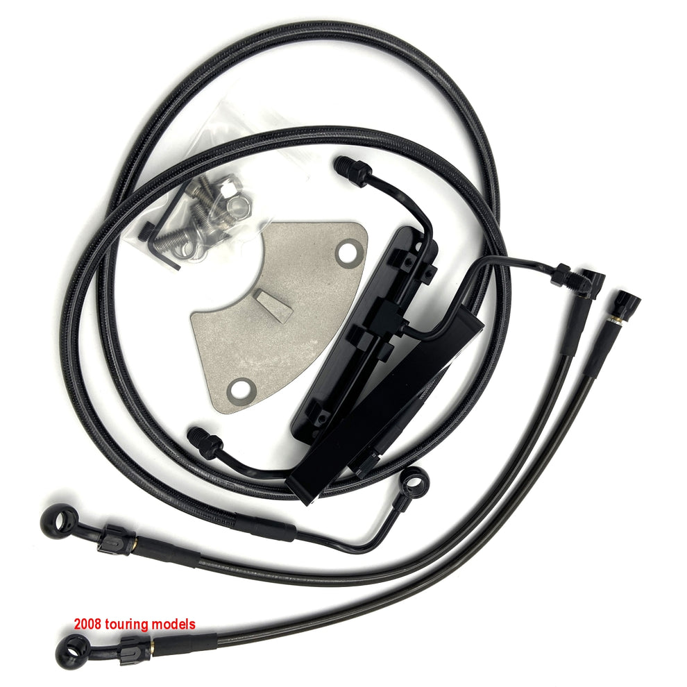 ABS variable Brake Line Kit 2008-2013 Harley touring with increased ri ...